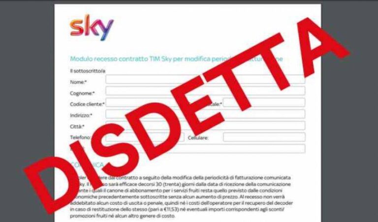 Modulo per disdetta sky cosa è? Come si compila? La guida completa – Arkosoft Blog